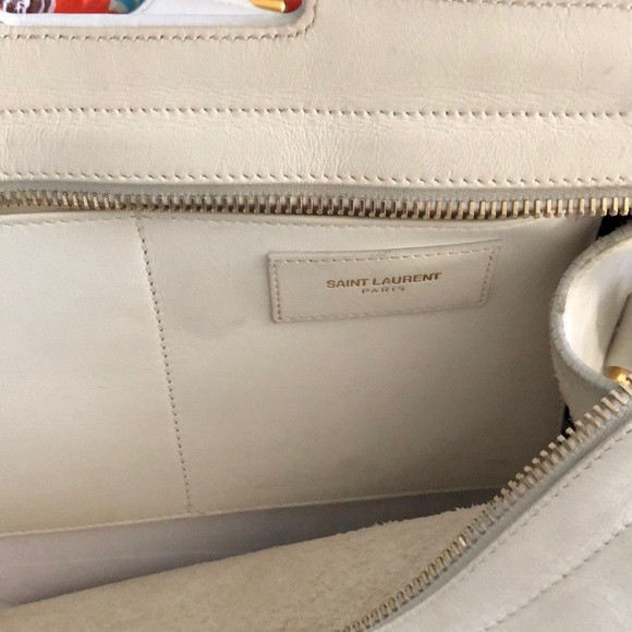 Saint Laurent | Bags | Authentic Ysl Saint Laurent Small Cabas White ...